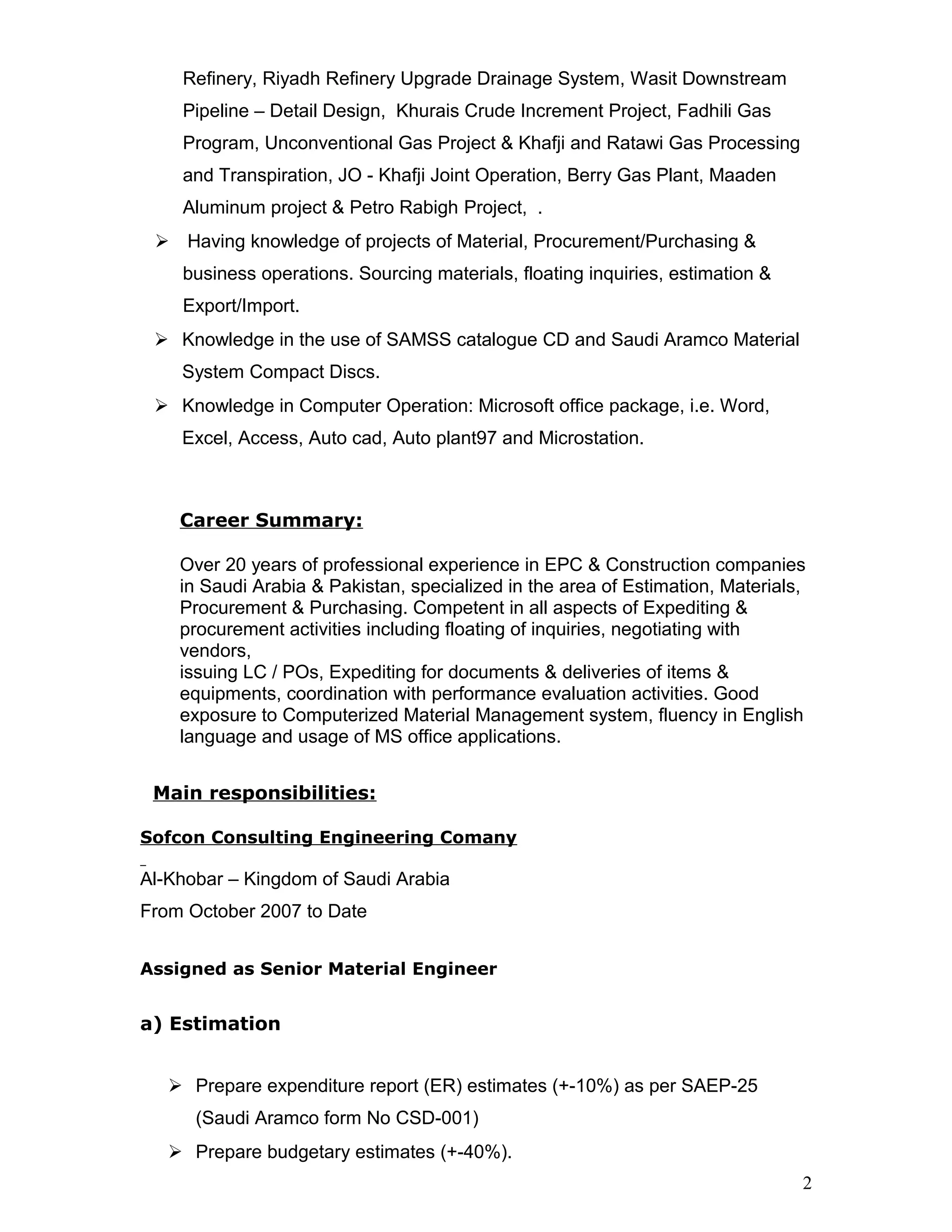 Estimation Engineer | PDF