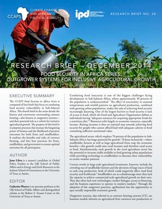 researchbrief28-ccaps-web-f | PDF | Agriculture | Industries
