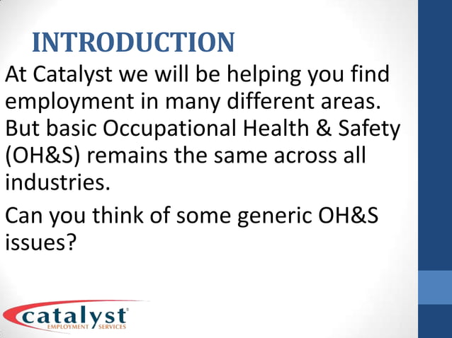 Basic Occupational Health & Safety | PPTX | First Aid | Injuries