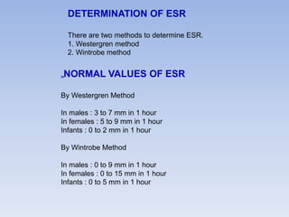 Erythrocyte [ESR] | PPT