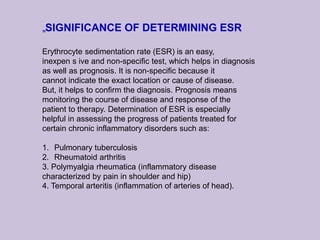 Erythrocyte [ESR] | PPT