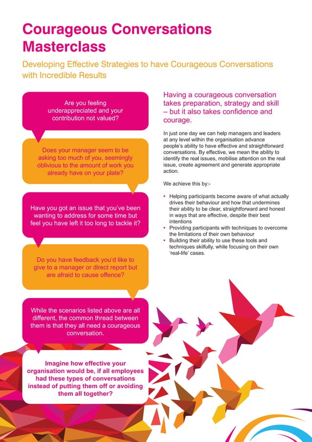 WME - Courageous Conversation A4 leaflet 2015 V2 | PDF | Business ...
