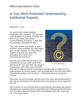 Is Your Work Protected | PDF | Legal Services Industry | Industries