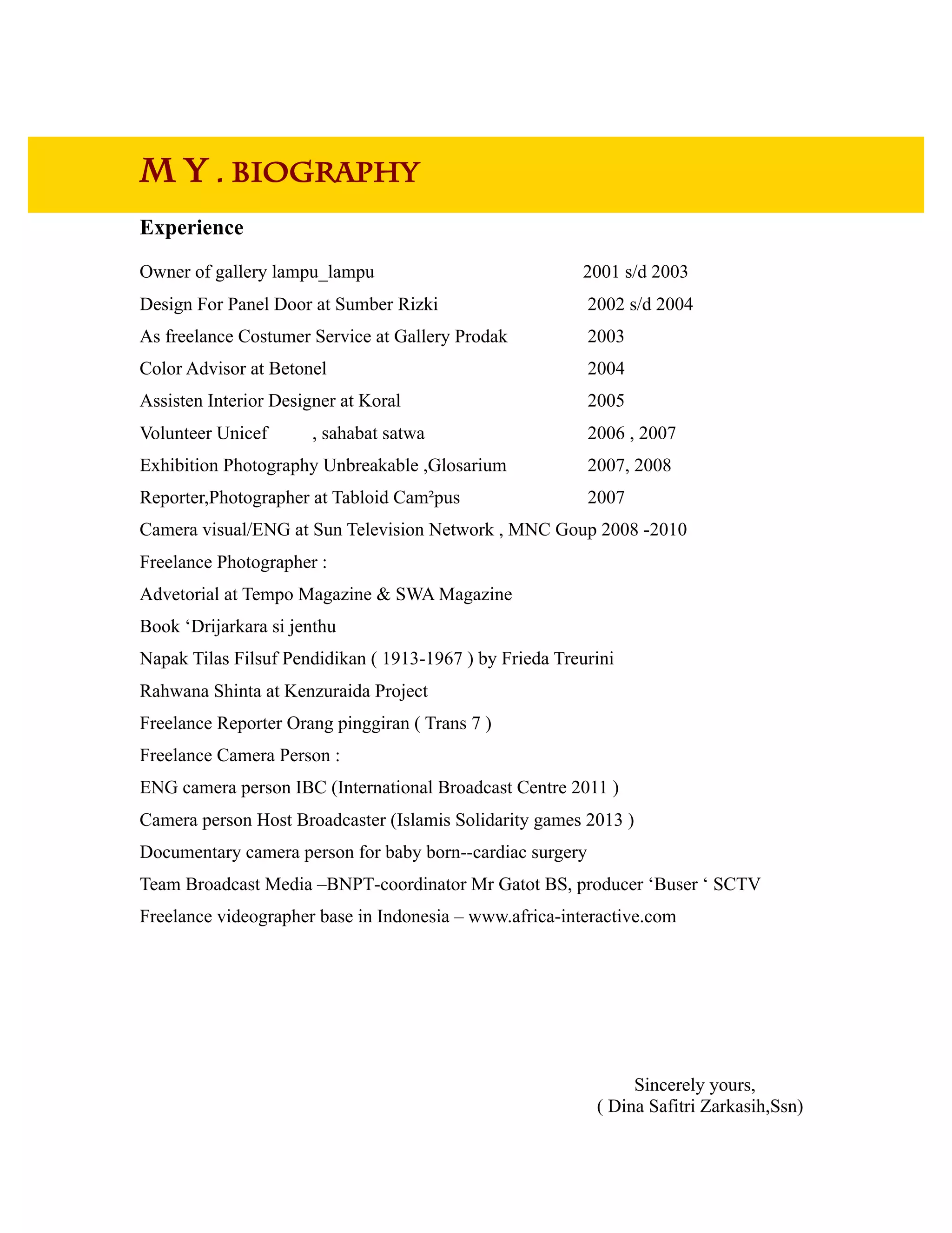 My Personal Biography dina | PDF