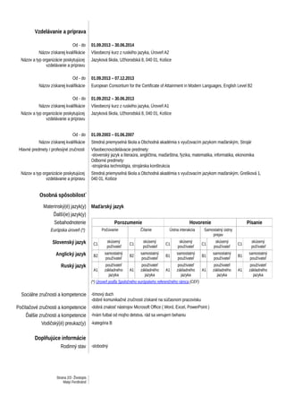 Zivotopis - SK | PDF