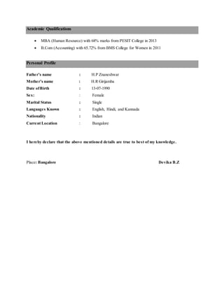 Devika-CV | PDF