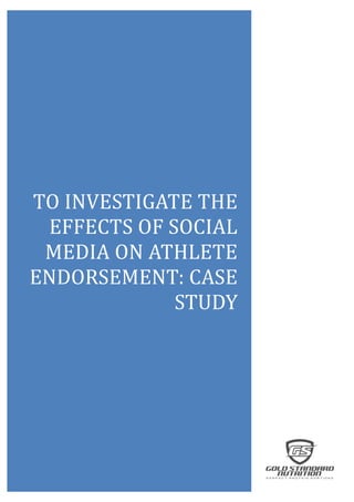 The effects of social media on athlete endorsement Case study by Neal ...