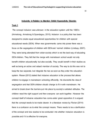 ADHD inclusion | DOCX