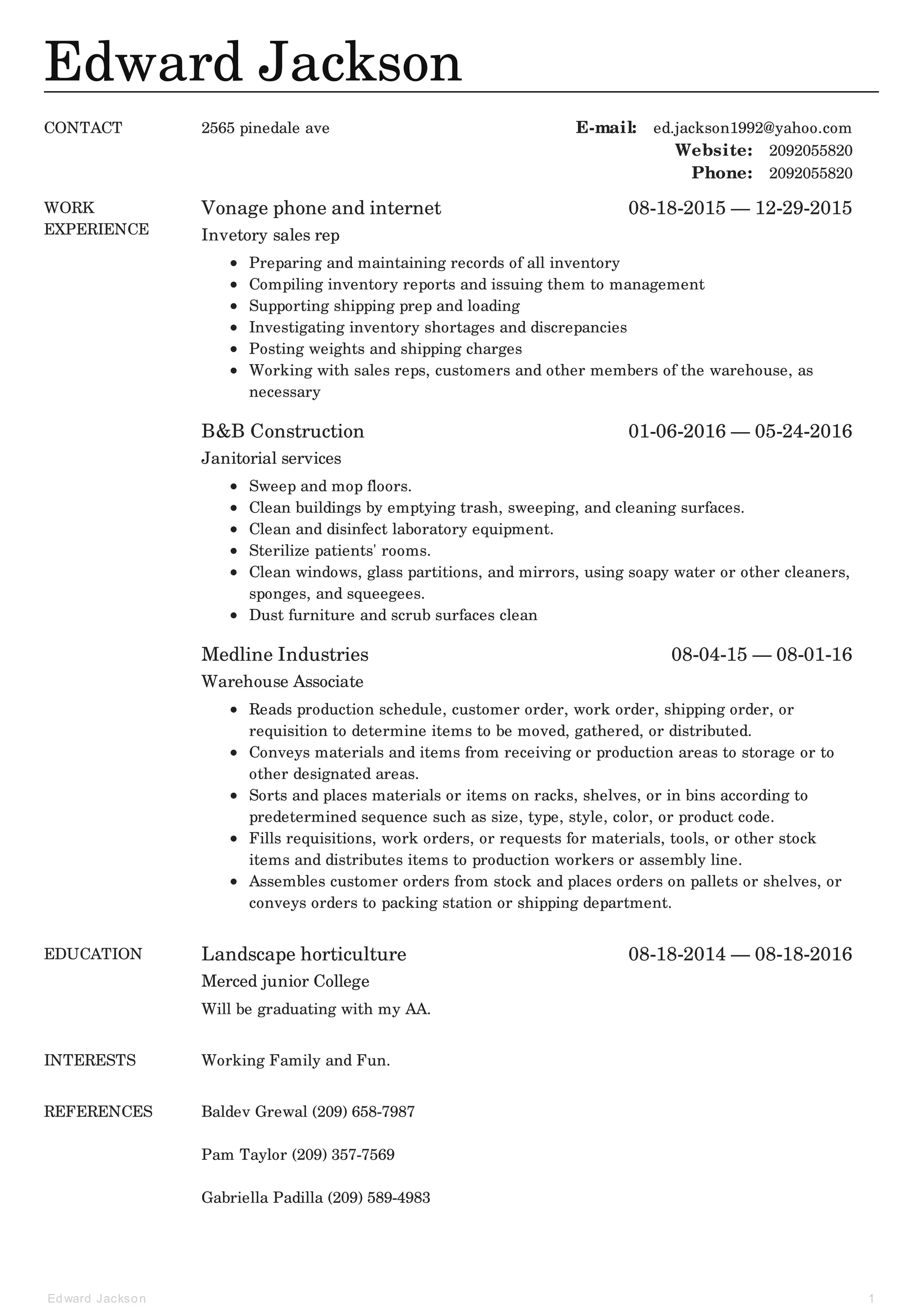 Edward_Jackson's_Resume (2) | PDF