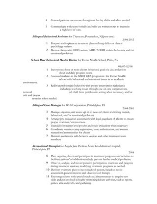 Jojo Resume MHASP | RTF