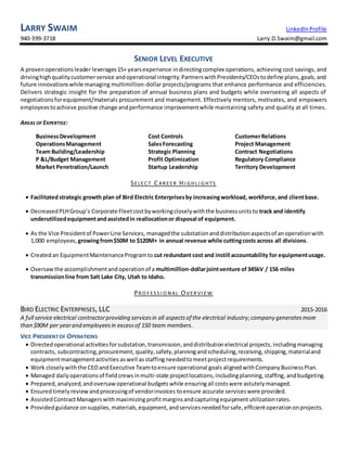 Larry Swaim resume | DOCX