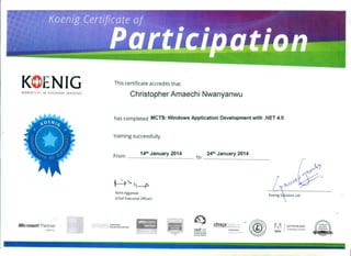 Koenig & Microsoft Certs | PDF