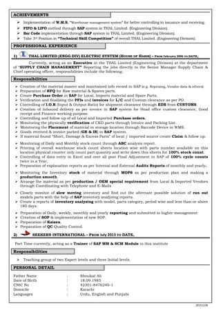 Farzand Ali - CV | PDF