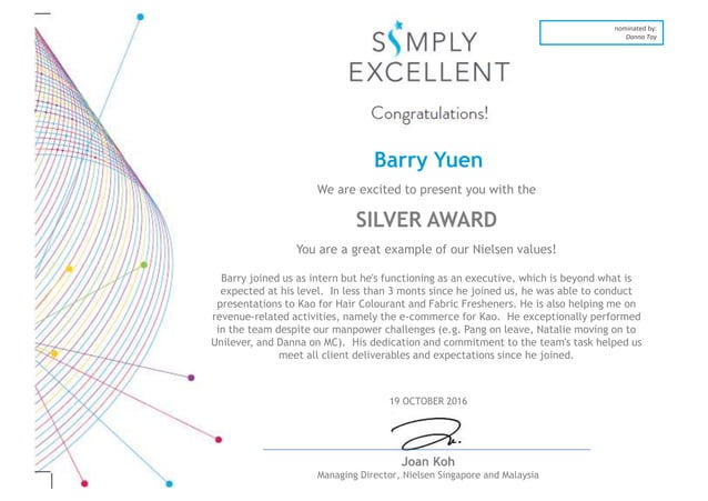 Simply Excellence Award - Silver | PPT