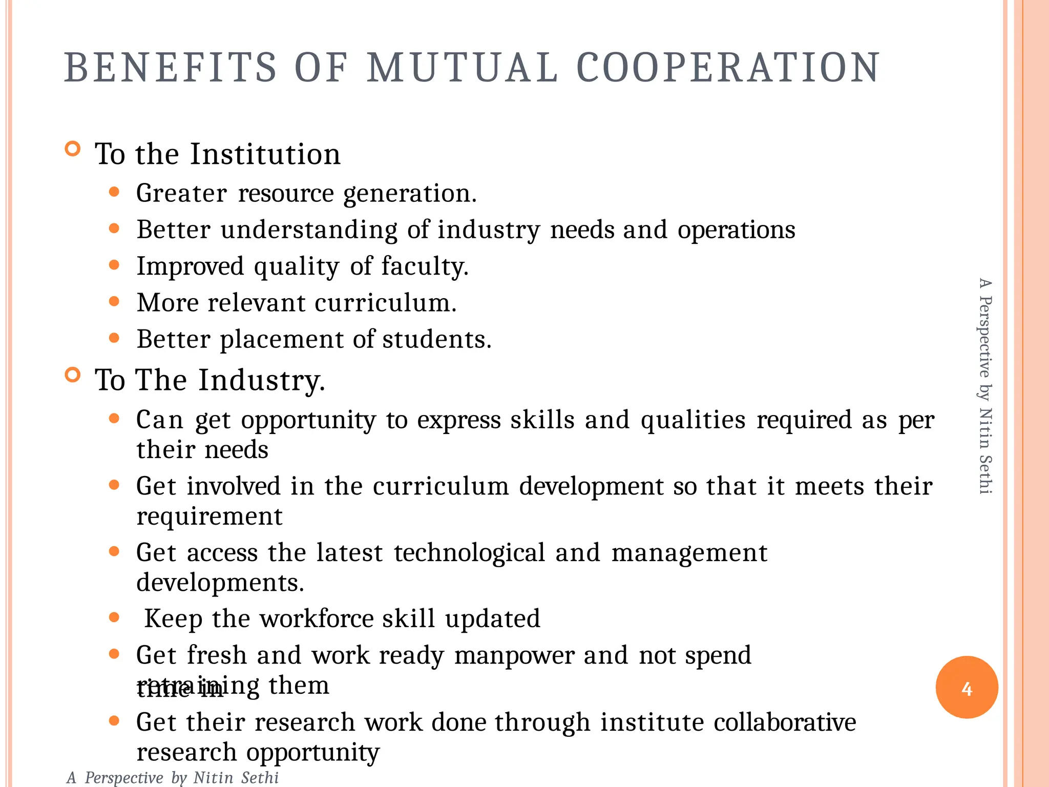 Industry and institution interactions are very important | PPT