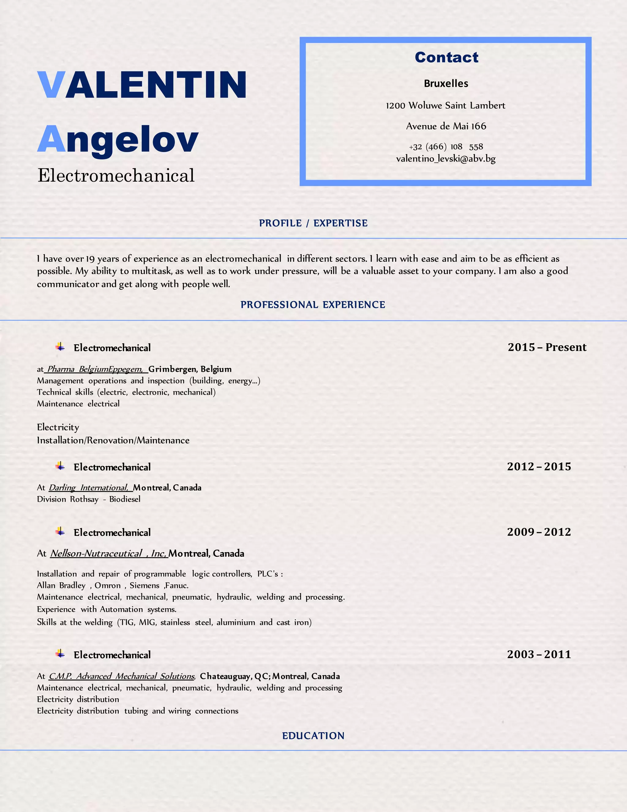 Valentin CV-Word | PDF