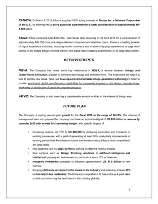 Foundation FRA Infosys Project- A 3 page summary of Annual Report ( FY ...