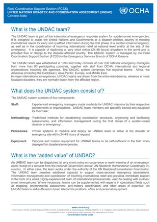 UNDAC Concept Paper_ENG | PDF | Disasters