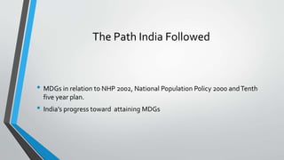 MDG and India | PPTX