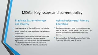 MDG and India | PPTX
