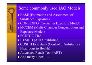 IAQ Modeling SOT | PPT
