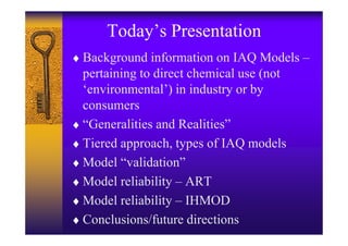 IAQ Modeling SOT | PPT
