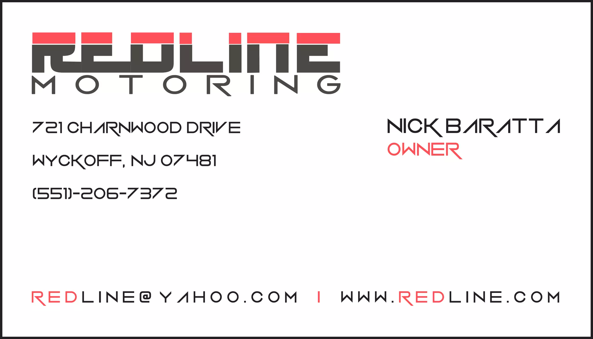 Redline motoring Card | PPT