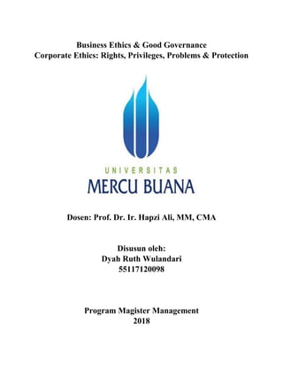 8,be&gg,dyah ruth wulandari,hapzi ali,etika & bisnis,corporate ethics, universitas mercu buana ...