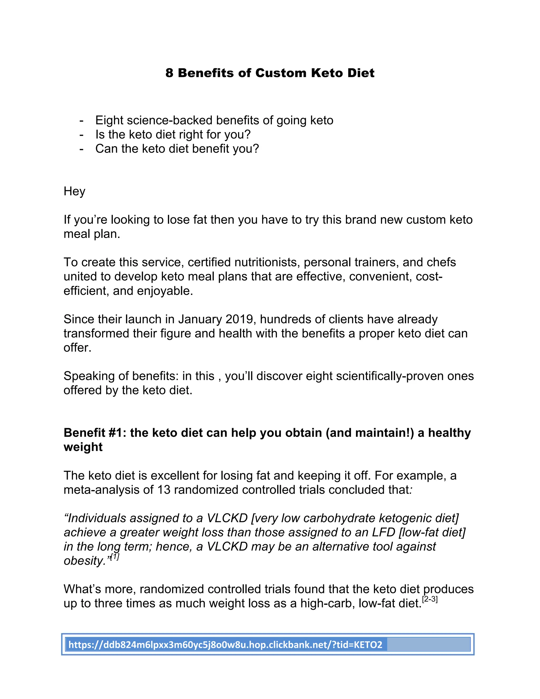 8 benefits of custom keto diet | PDF