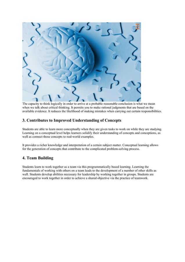 8 Important Benefits of Project-Based Learning | Future Education Magazine | PDF