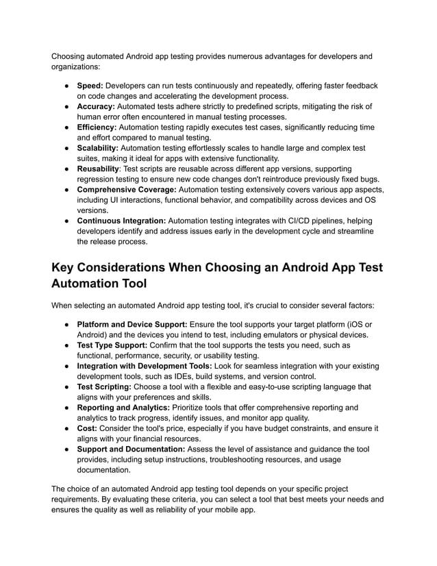 8 Best Automated Android App Testing Tools And Frameworks In 2024pdf