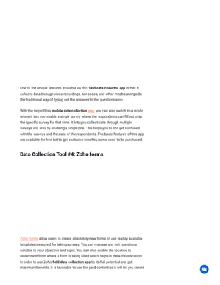 Data Collection Tools For Gathering Data In The Field | PDF | Computer ...