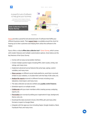 Data collection software