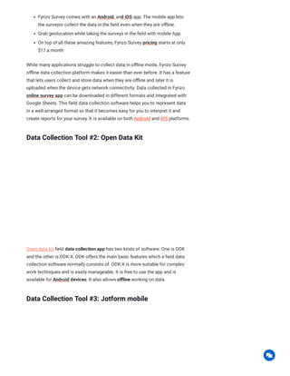 Data collection software