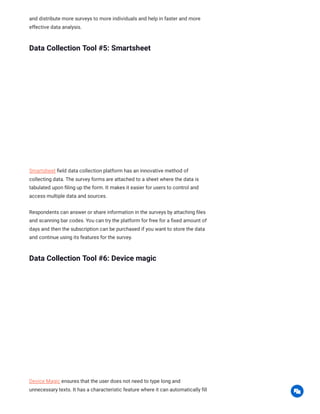 Data collection software