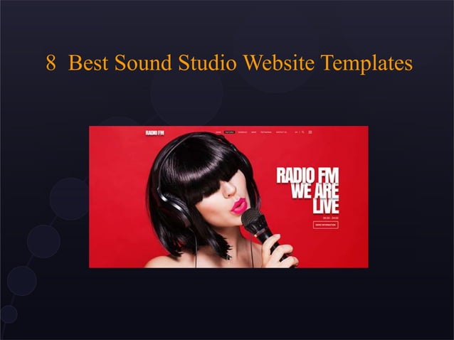 8 Best Sound Studio Website Templates | PPT