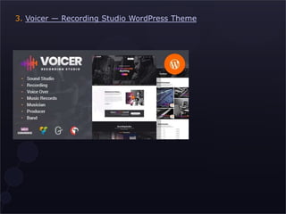 8 Best Sound Studio Website Templates | PPT