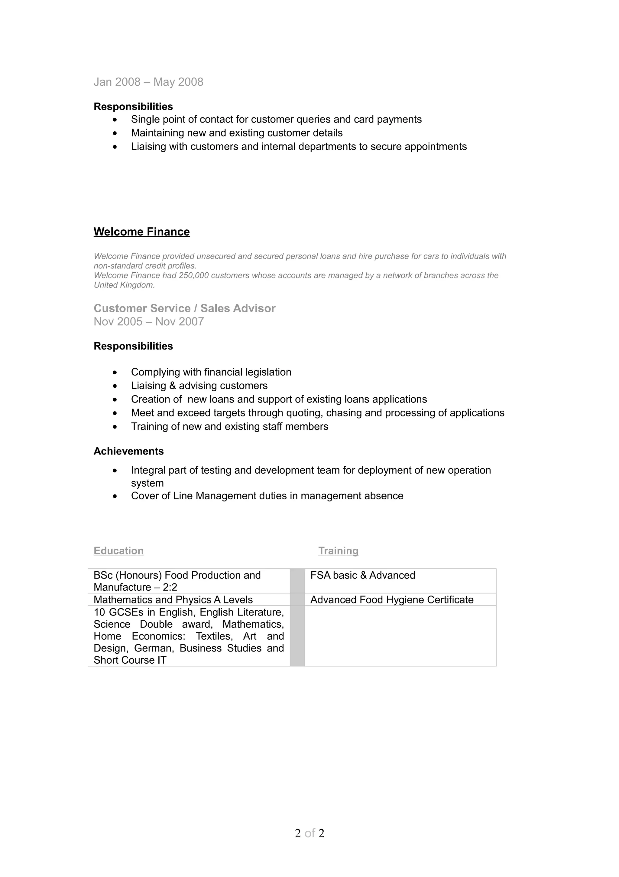 Michelle CV | ODT
