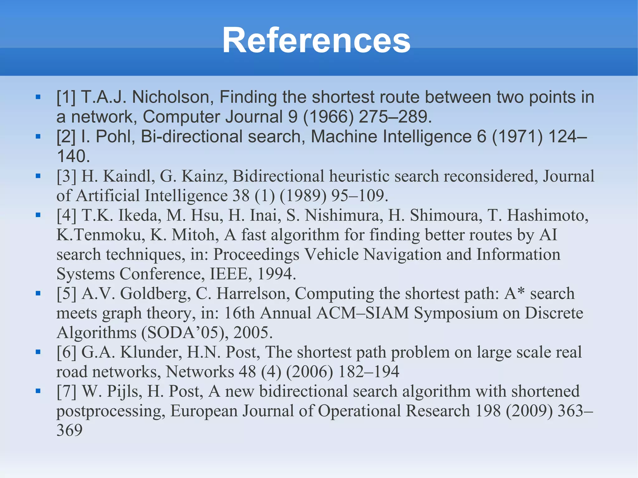 Presentation - Bi-directional A-star search | PDF
