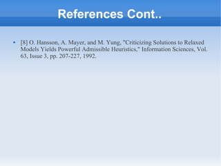 Presentation - Bi-directional A-star search | PDF