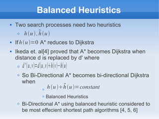Presentation - Bi-directional A-star search | PDF