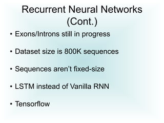 Gene Prediction Using Hidden Markov Model and Recurrent Neural Network | PDF