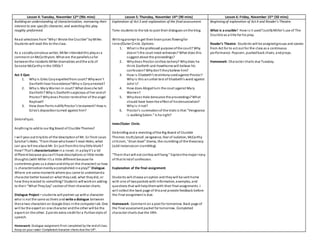 The Crucible Unit Calendar - to print for app | DOCX | Screenwriting ...