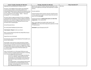 The Crucible Unit Calendar - to print for app | DOCX | Screenwriting ...