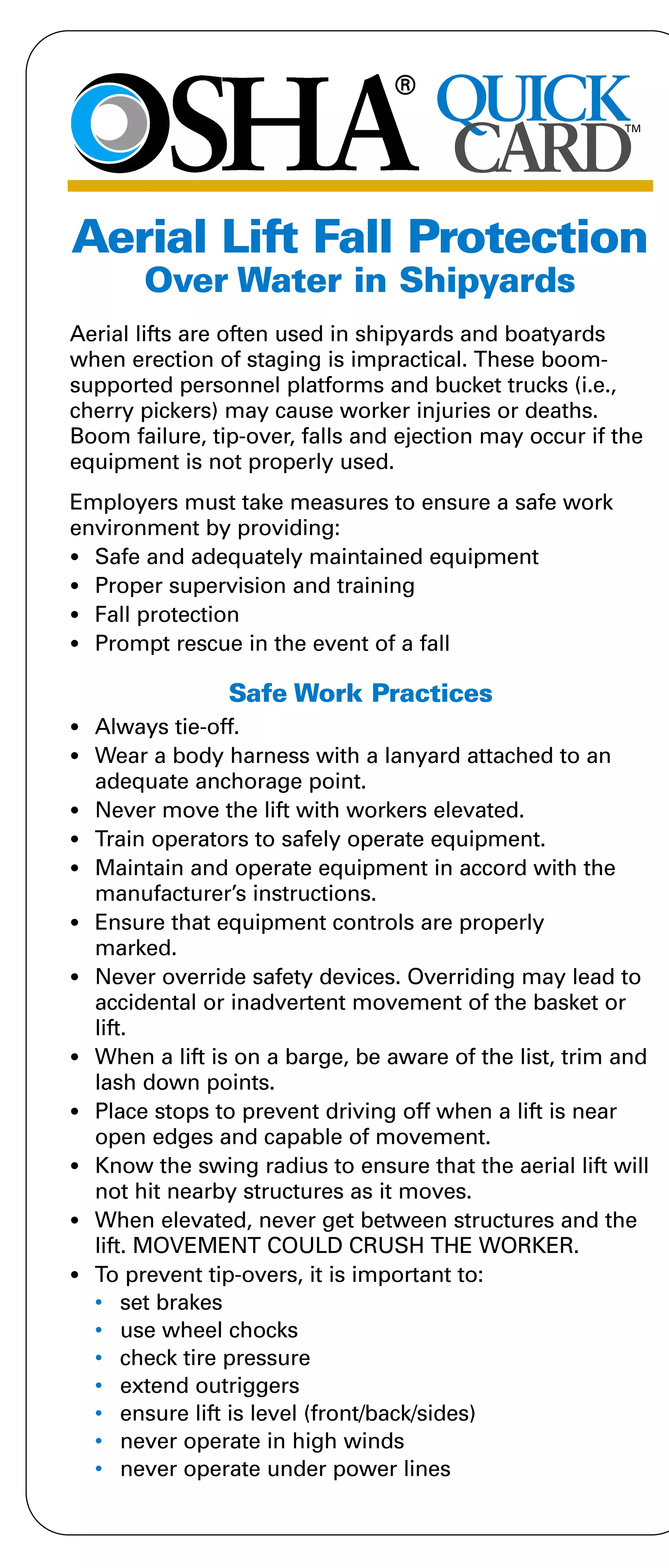 Osha Quick Card 452 | PDF | Medical Health