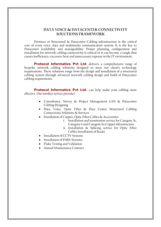 Protocol-COMPANY PROFILE -Networking | PDF