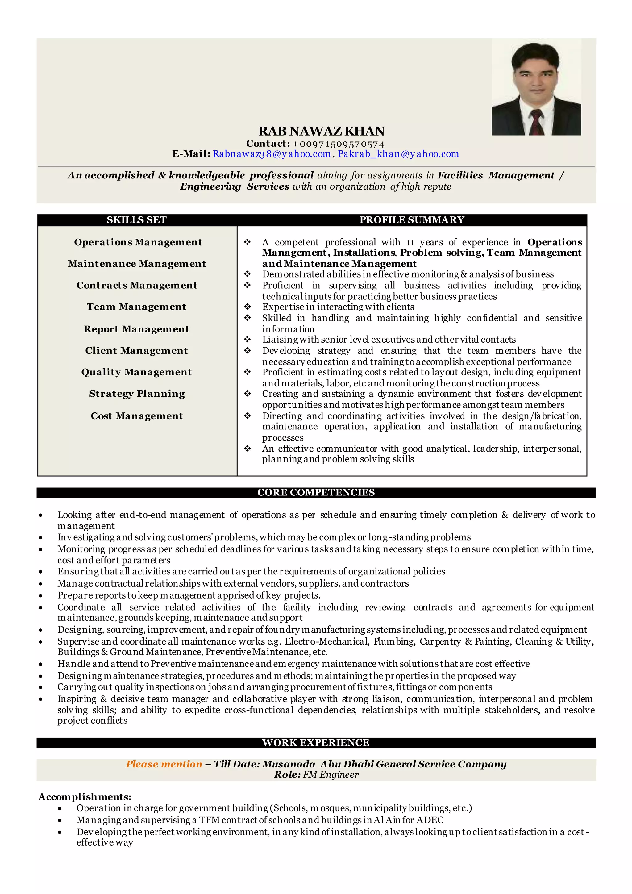 Rab Nawaz Khan up date CV 2016 2 | DOCX