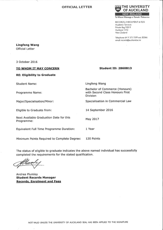 Official Graduation Letter | PDF | Graduation | Personal Celebrations ...