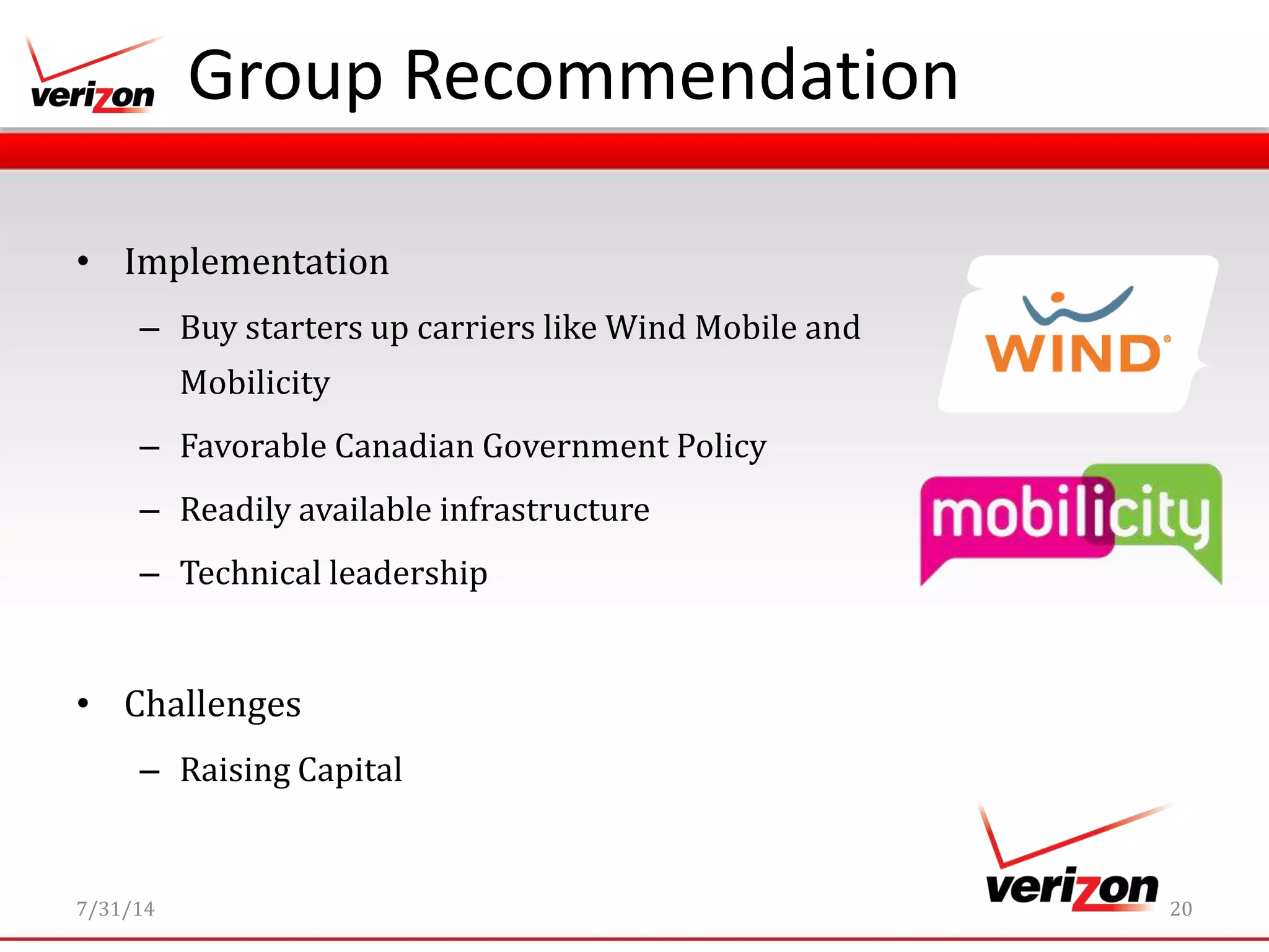 Verizon Presentation_Team9Final | PPTX | Phone Services | Home Utilities