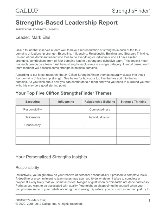 Personal Strengths | PDF
